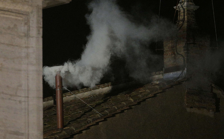 White smoke rises from Sistine Chapel, signaling new pope | National Catholic Reporter
